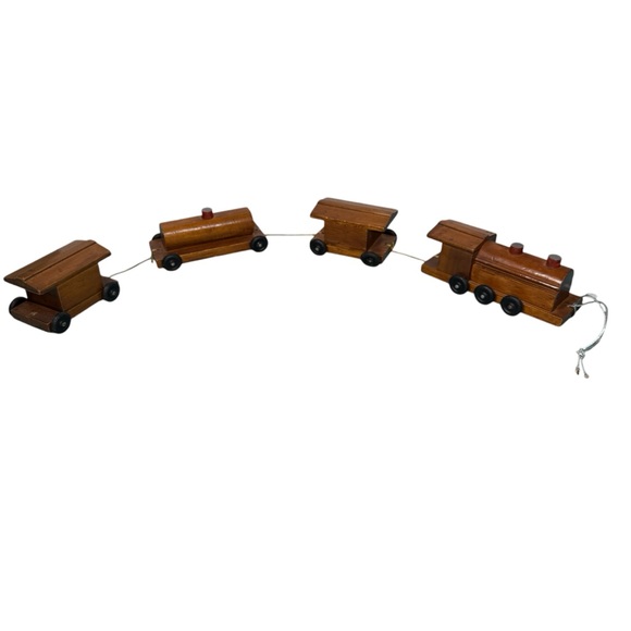Toys | Vintage Handmade Solid Wood Toy Train Pull Toy | Poshmark